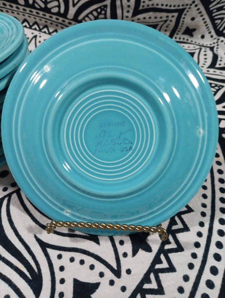 Fiestaware Turquoise Blue 6 1/4” Plates Vintage Fiesta HLC | eBay