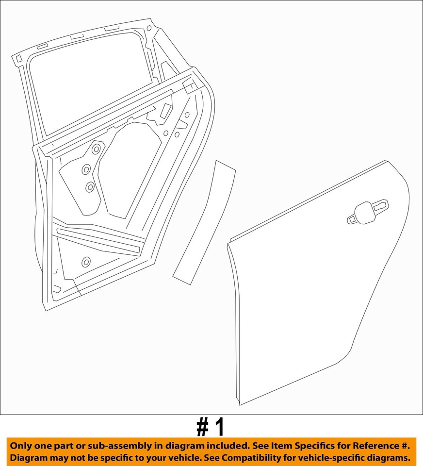 Chevrolet GM OEM 16-18 Malibu Rear Door-Shell Frame Panel Right ...