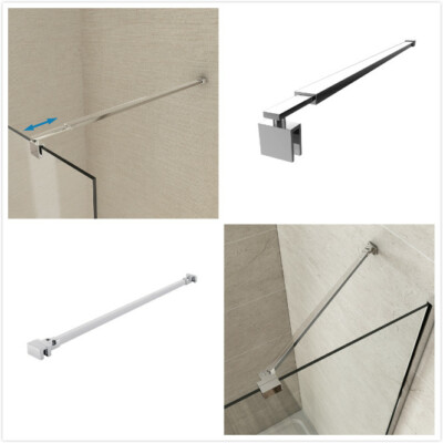 Fixed Bathroom Shower Screen Support Arms Solid Brass Angled Straight ...