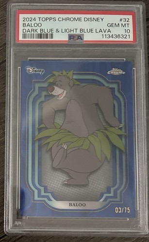 2024 Topps Chrome Disney Baloo #32 Dark Blue & Light Blue /75 PSA 10 | eBay