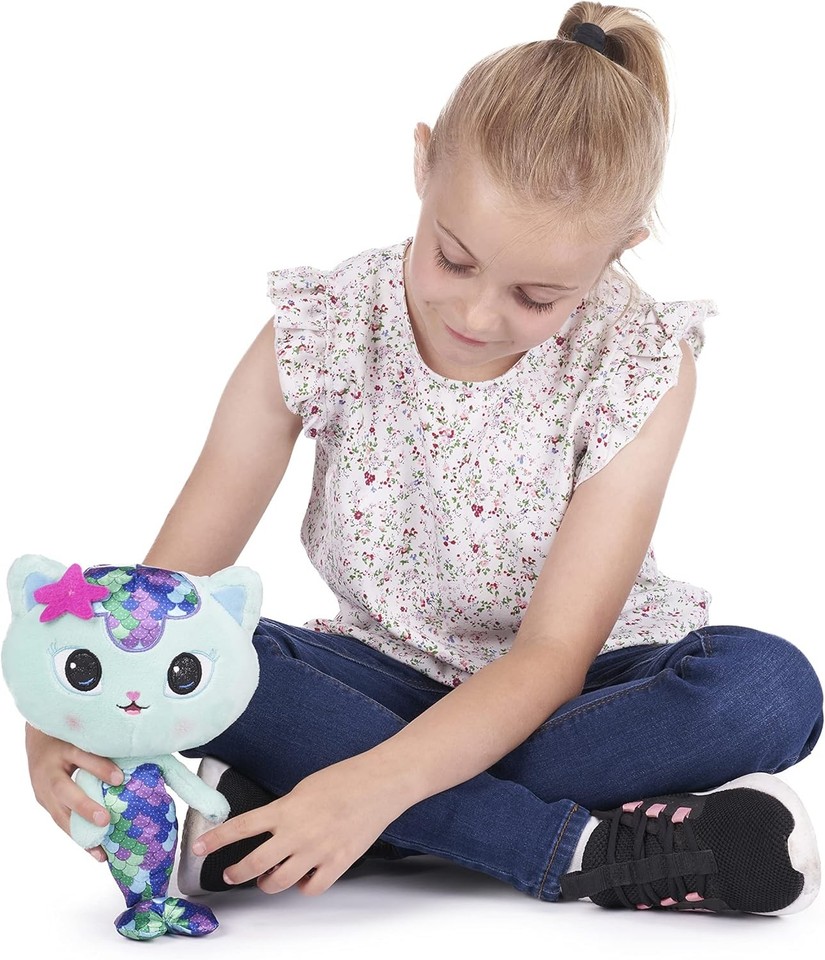 Gabby's Dollhouse 25cm (10-inches) Mercat Character Soft Plush Toy ...