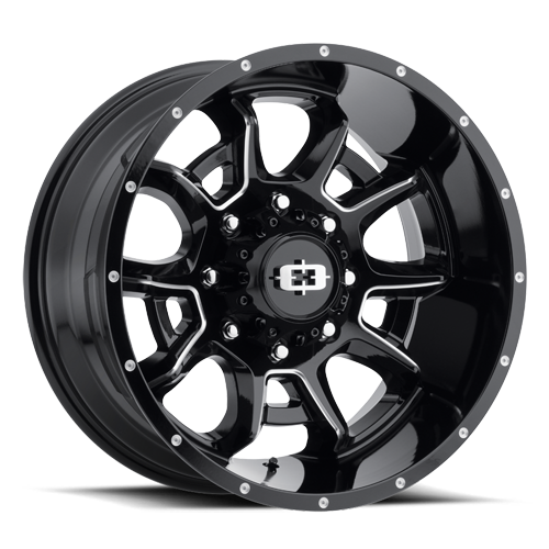 20X10 Vision Off Road 415 Bomb 6x139.7 6x5.5 Black Milled Wheel Rim ...