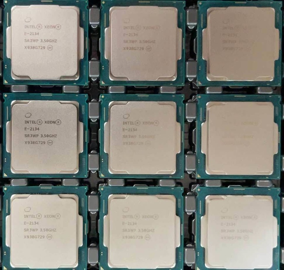 Intel Xeon E-2134 LGA-1151 Server CPU Processor 3.50 - 4.50 GHz 4-Core ...