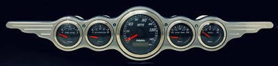 5 Gauge Dash Panel GPS Universal Hot Rod Street Rod Set Wing Style PC ...