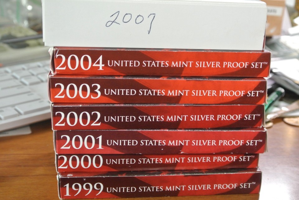 1999 ,2000, 2001, 2002, 2003, 2004, 2007, US Mint Silver Proof Sets | eBay