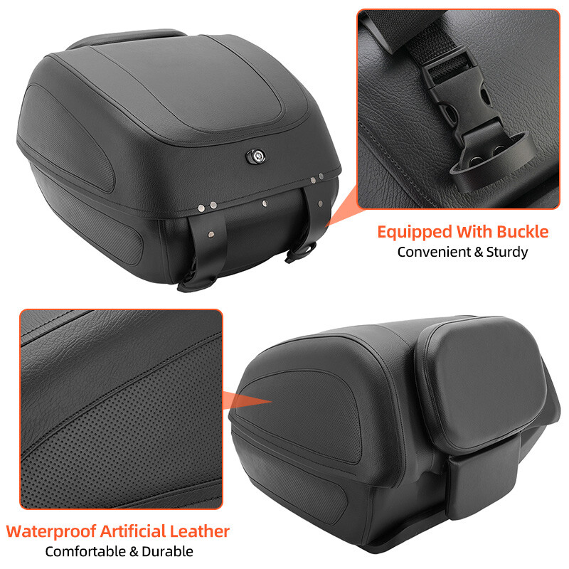 Motorcycle Trunk Luggage Tail Box Tour For Harley Honda Yamaha Suzuki ...