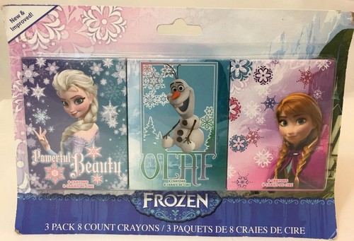 FROZEN Crayons Disney 3 Pack 8 count crayons Olaf Elsa Kids NEW | eBay UK
