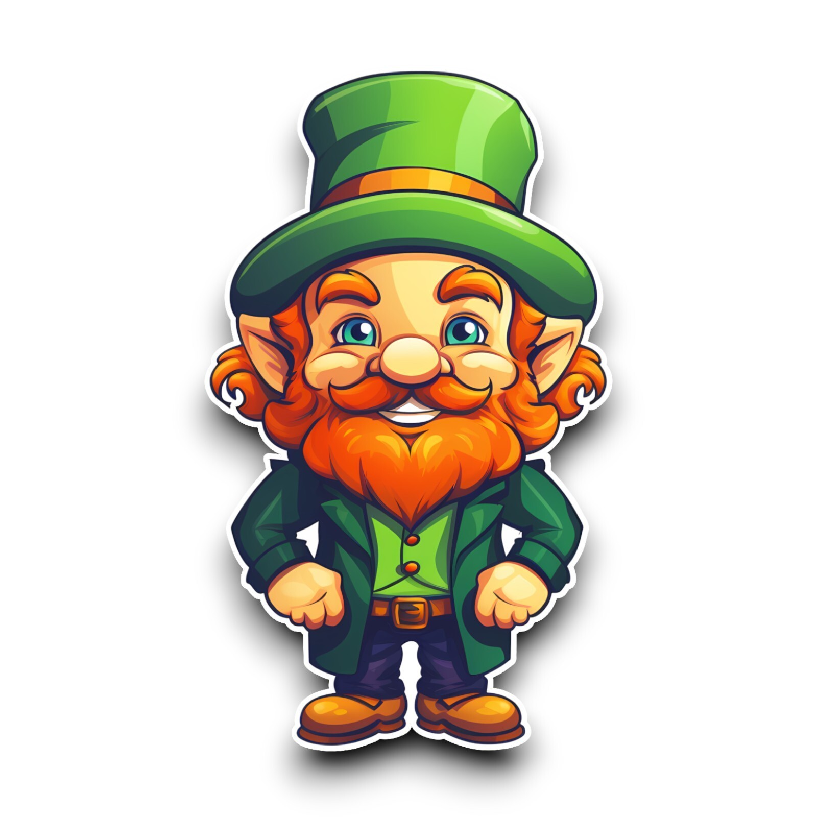Cute Leprechaun Ireland Irish Vinyl Sticker Decal Car Laptop Scrapbook ...