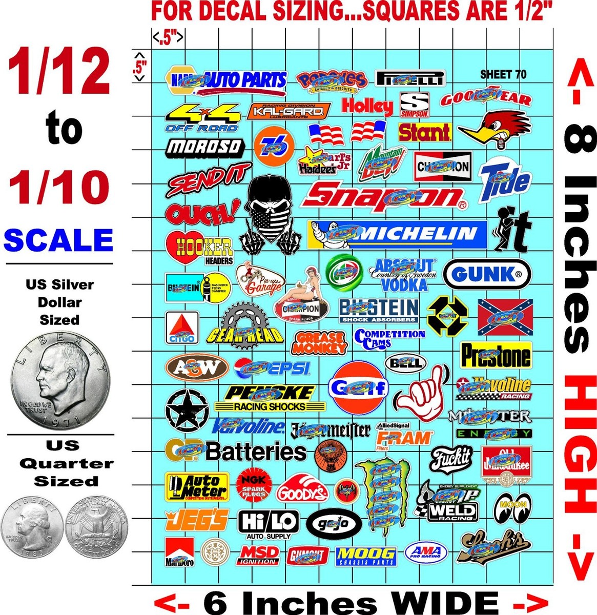 Edelbrock Tarantula Racing Decals Stickers 212 Inches Long 2pcs Car