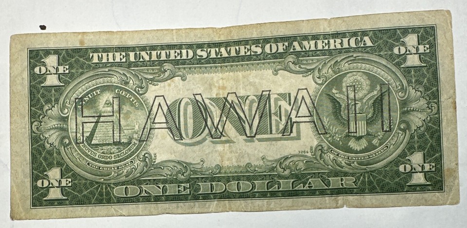 1935 A $1 One Dollar Hawaii Overprint Emergency Issue Note Fr#2300 | eBay