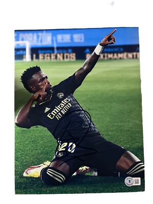 REAL MADRID VINICIUS JR./ VINI JR SIGNED 8X10 PHOTO AUTO BECKETT BAS ...