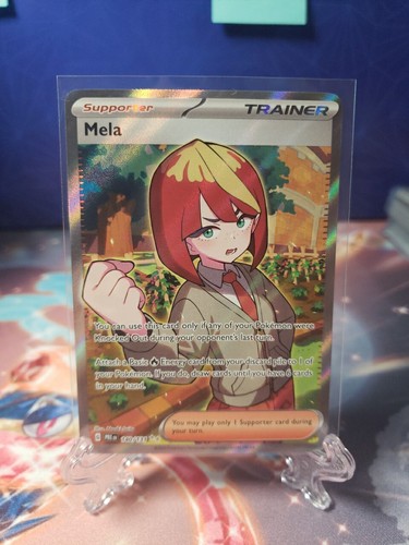 Prismatic Evolutions Mela Full Art 140/131 Ultra Double Rare Pokemon ...