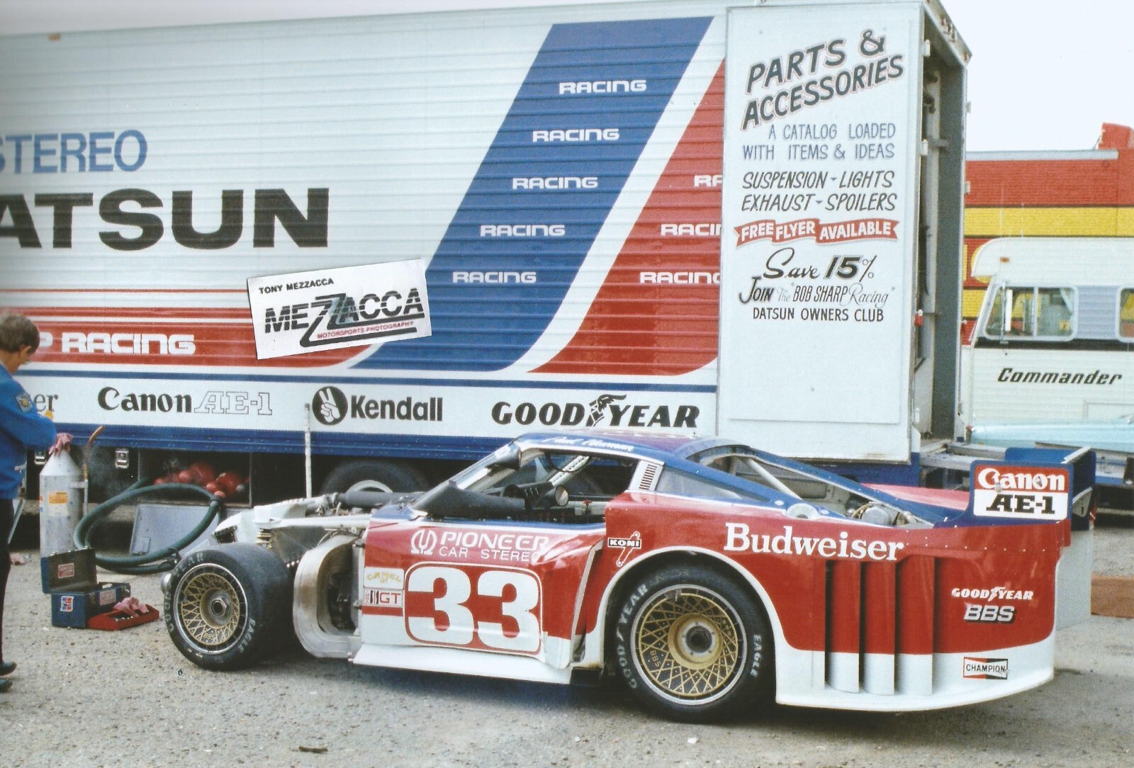 PAUL NEWMAN BOB SHARP RACING DATSUN ZX-TURBO 81 IMSA CAMEL GT SEARS ...