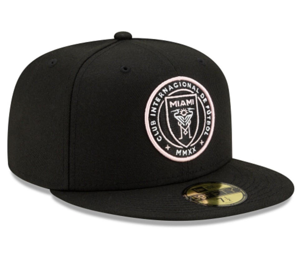 NEW ERA MENS INTER MIAMI FC MESSI 5950 FITTED HAT CAP BLACK PINK TEAM ...