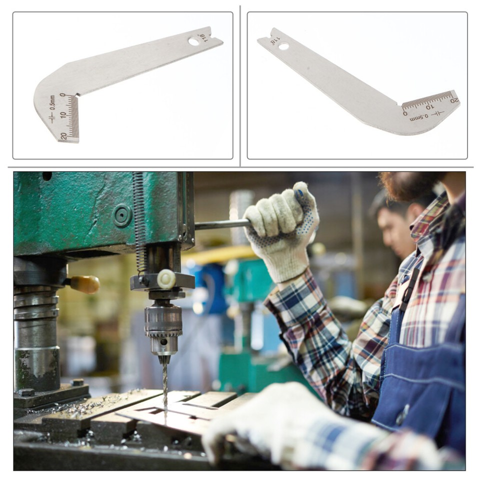 Stainless Steel Drill Bit Measurer 118 Degree Drill Gauge Welding ...