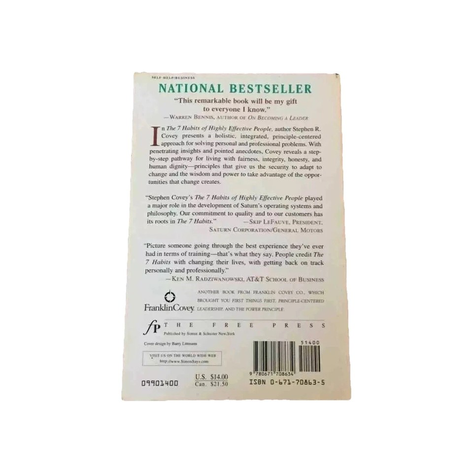 The 7 Habits Of Highly Effective People Stephen R Covey Nonfiction ...