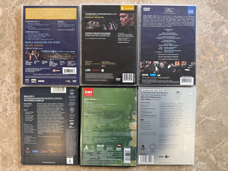 Lot Of Classical Symphonies Concert DVDs Conductors Valery Gergiev ...