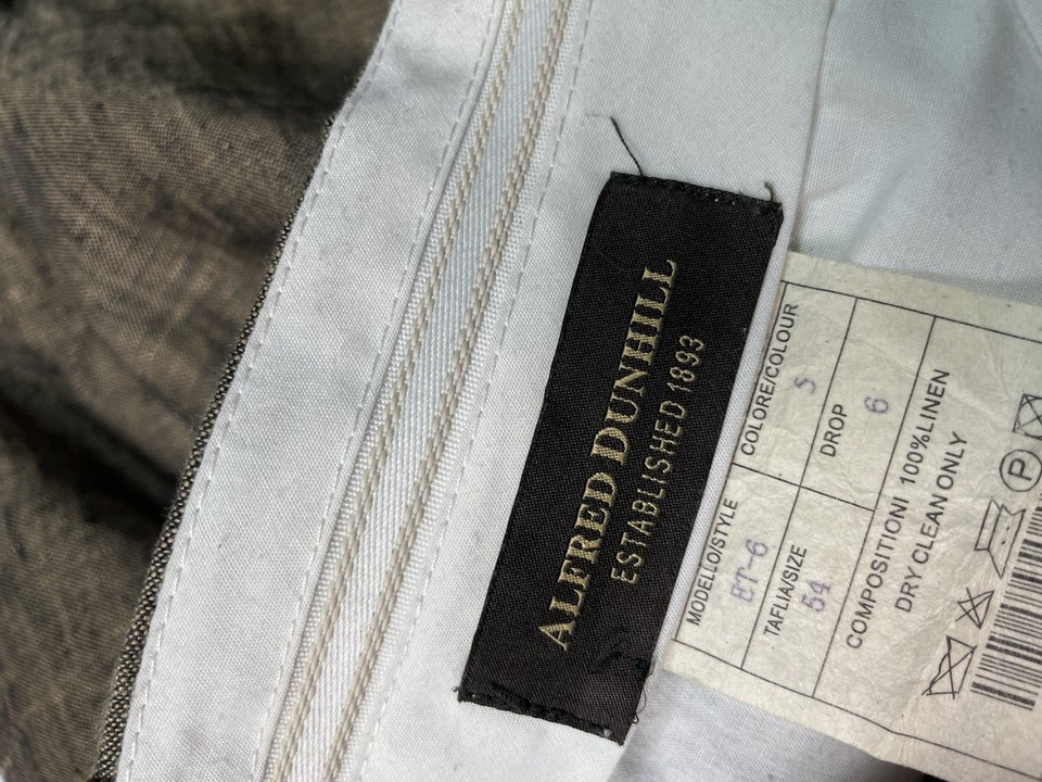 Alfred Dunhill London Quiet Luxury 2PC Suit Brown Taupe Linen 44R ...