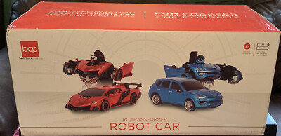 Transforming RC Remote Control Robot Toy w/ LED Lights Red Great ...