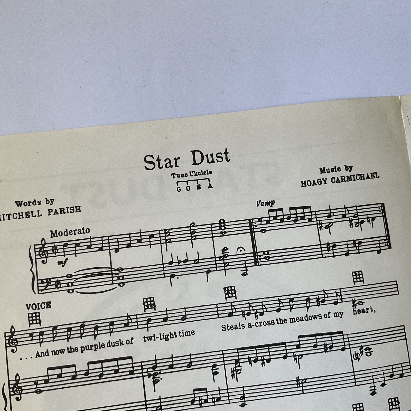 Star Dust HOAGY CARMICHAEL sheet music PVG very good condition classic ...