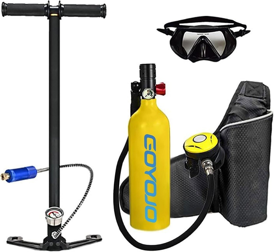 Scuba Diving Oxygen Tank Kit 0.5L/1L Cylinder Underwater Breather ...