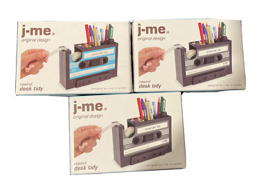 3 REWIND Tape Holder Vintage Audio Cassette Design Desk Tidy j-me ...