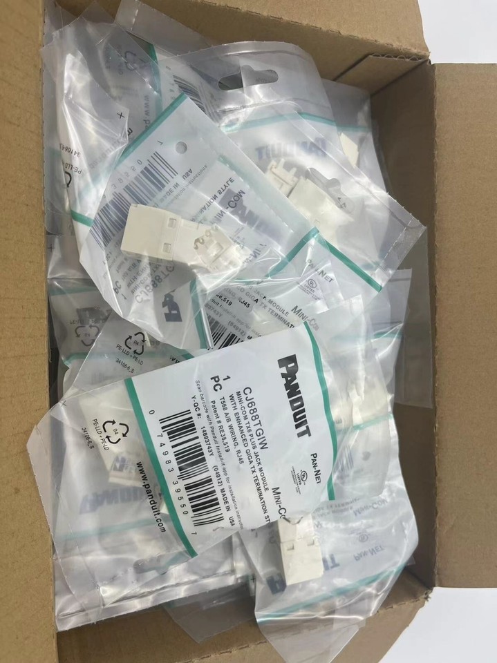 Panduit Giga TX Cat6 Network jack CJ688TGIW CJ688TGBU CJ688TGGR ...