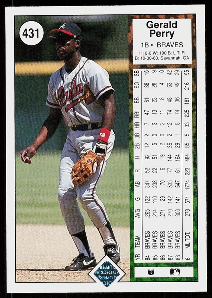1989 Upper Deck Gerald Perry Atlanta Braves #431 | eBay