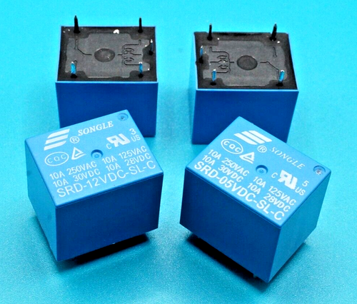 Mini SPDT Relay - Small 10A 30V DC PC Mount DIP Relays - Various Coil ...