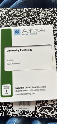 Discovering Psychology 9th Edition Achieve Read Practice Textbook ...