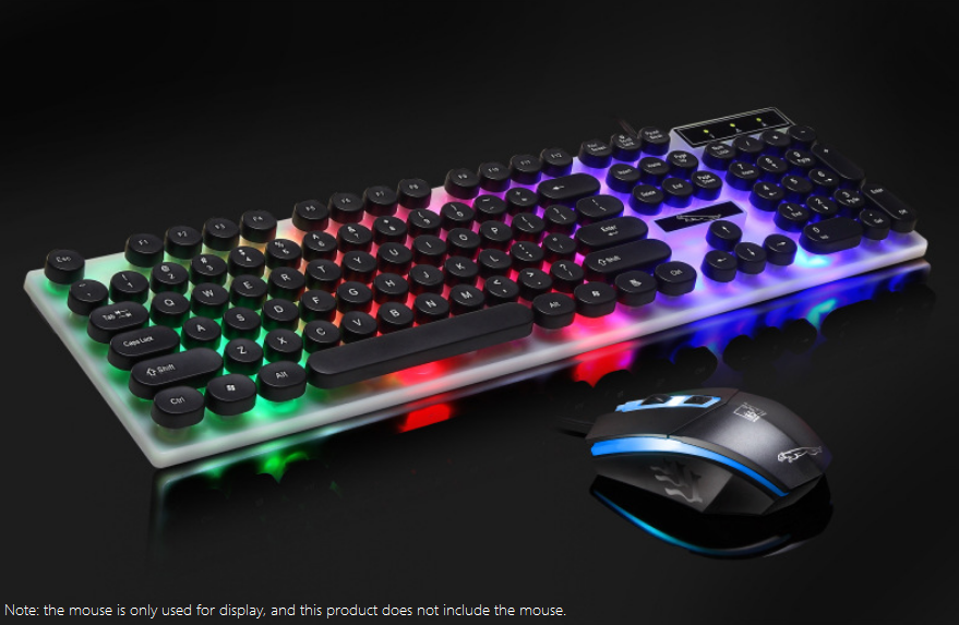 Punk retro round key cap mechanical feel backlit round key USB game ...