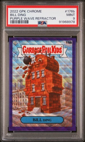 2022 Topps Chrome GPK Purple Wave Refractor #176b Bill Ding PSA 9 MINT ...