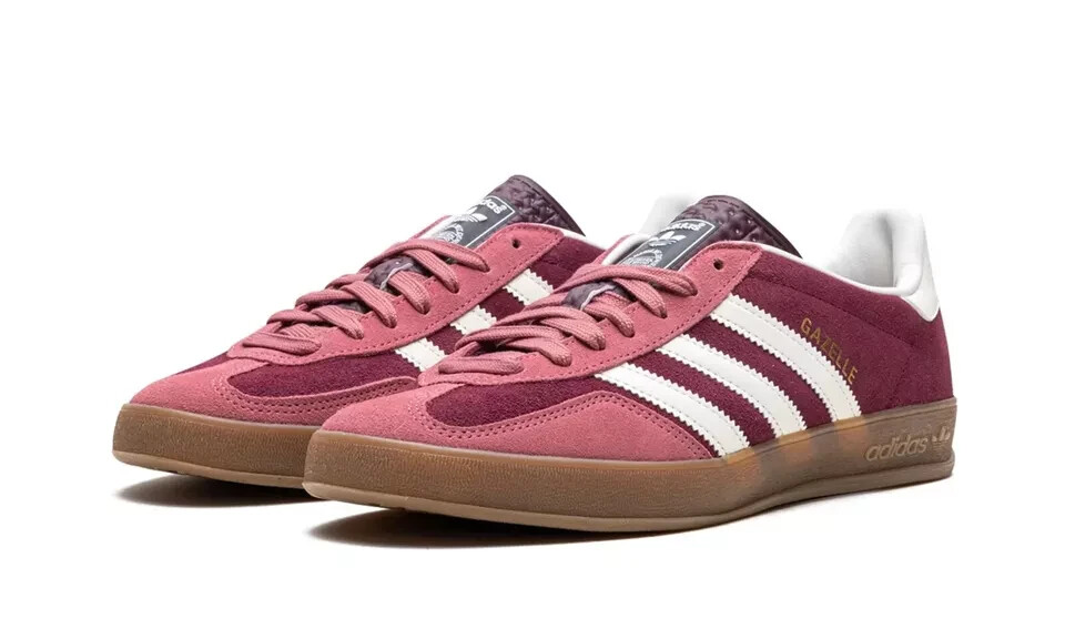 adidas Originals Gazelle Indoor Maroon White IF9647 Men Size 7.5-13 New ...