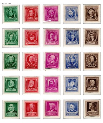 US Stamp Scott #859-893, Famous Americans, Complete Set of 35, VF, MNH ...
