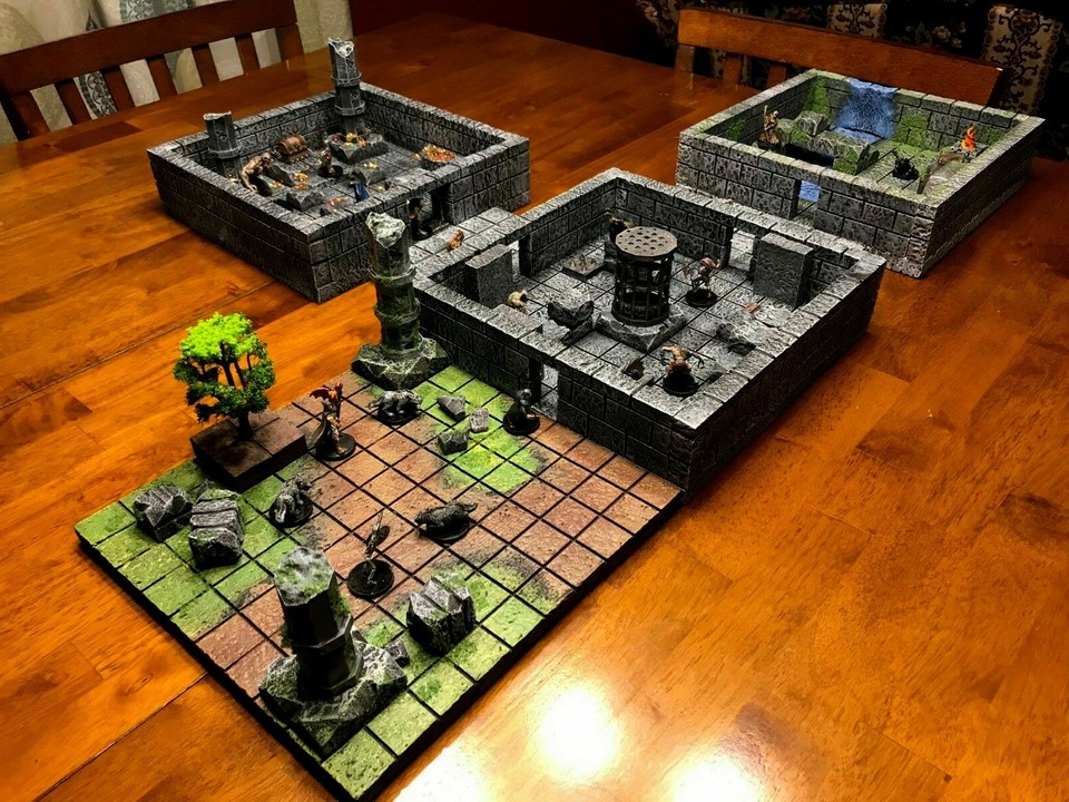Big Dungeon Chunks Deluxe Set Terrain 28mm Dungeons & Dragons ...