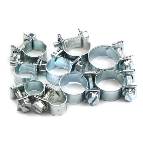 50PCS Auto Fuel Injection Gas Line Hose Clamps Clip Pipe Clamp steel ...