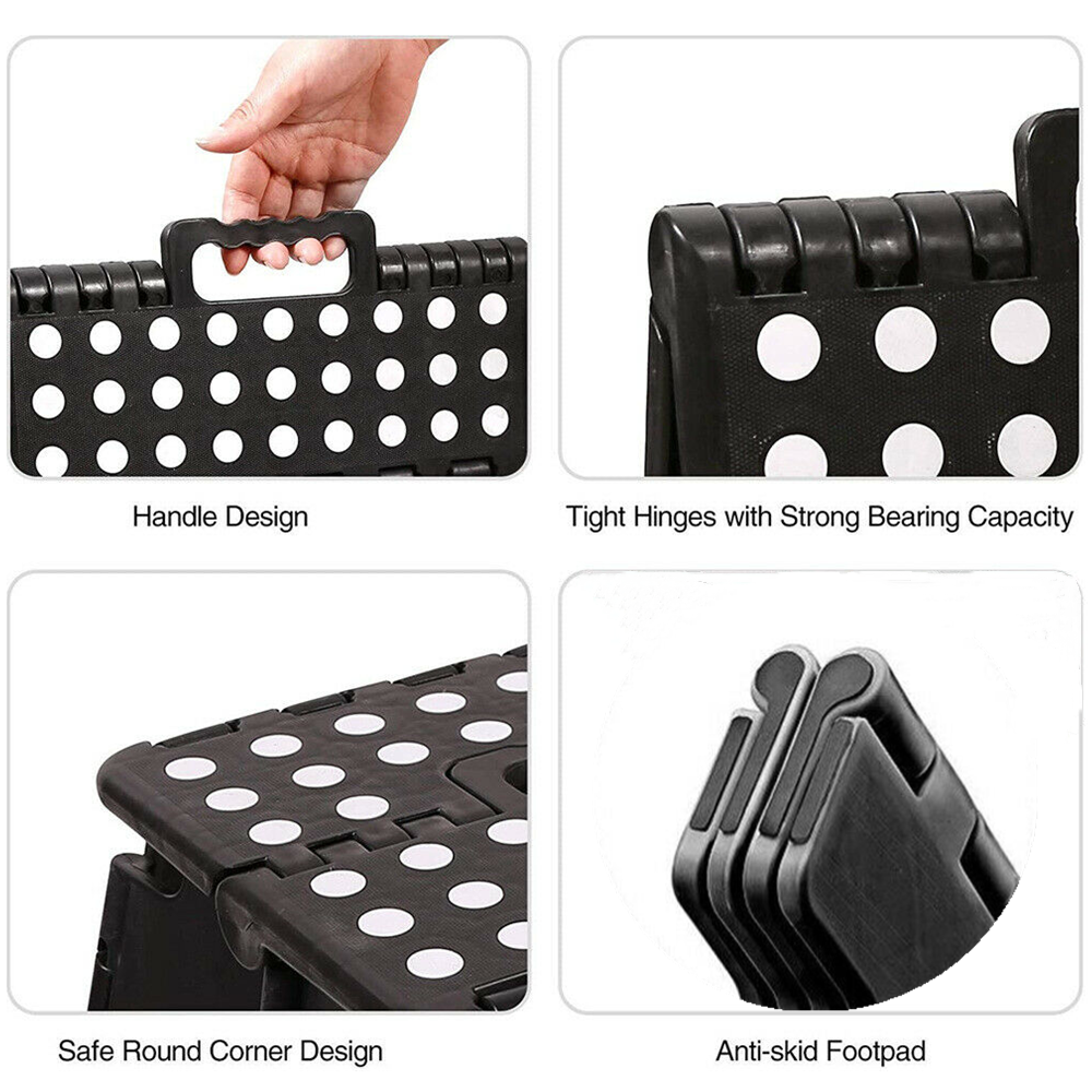 FOLDING STOOL MULTI PURPOSE PORTABLE CHAIR HOME SEAT PLASTIC ...