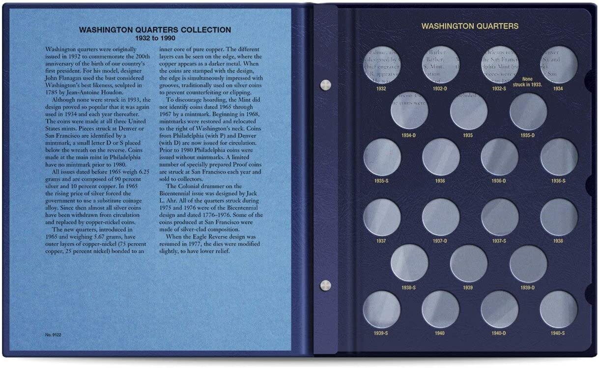 Whitman US Washington Quarter Coin Album 1932-1990 #9122 | eBay