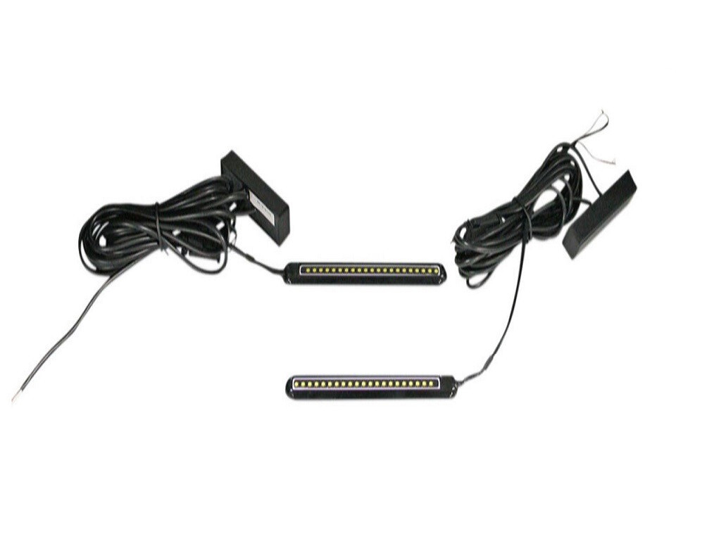 CUSTOM DYNAMICS 4.5″ Dynamic Light Bar Black Amber/White LED Auxiliary ...
