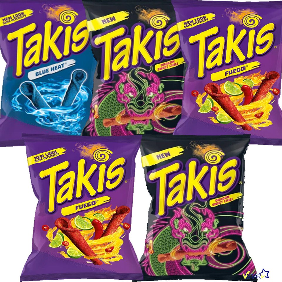 Takis Dragon Sweet Chilli , Blue Heat , Fuego Mixed Collection Choose ...