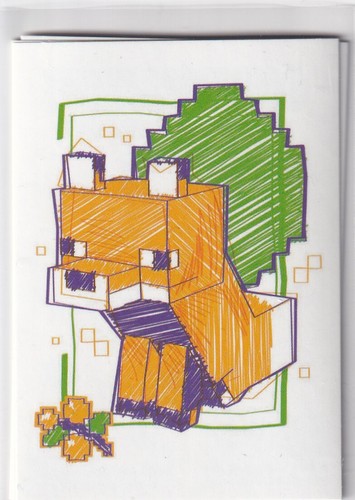 Panini Minecraft Treasure Sticker 2021 Numéro 243 Sketches Et Éponge ...