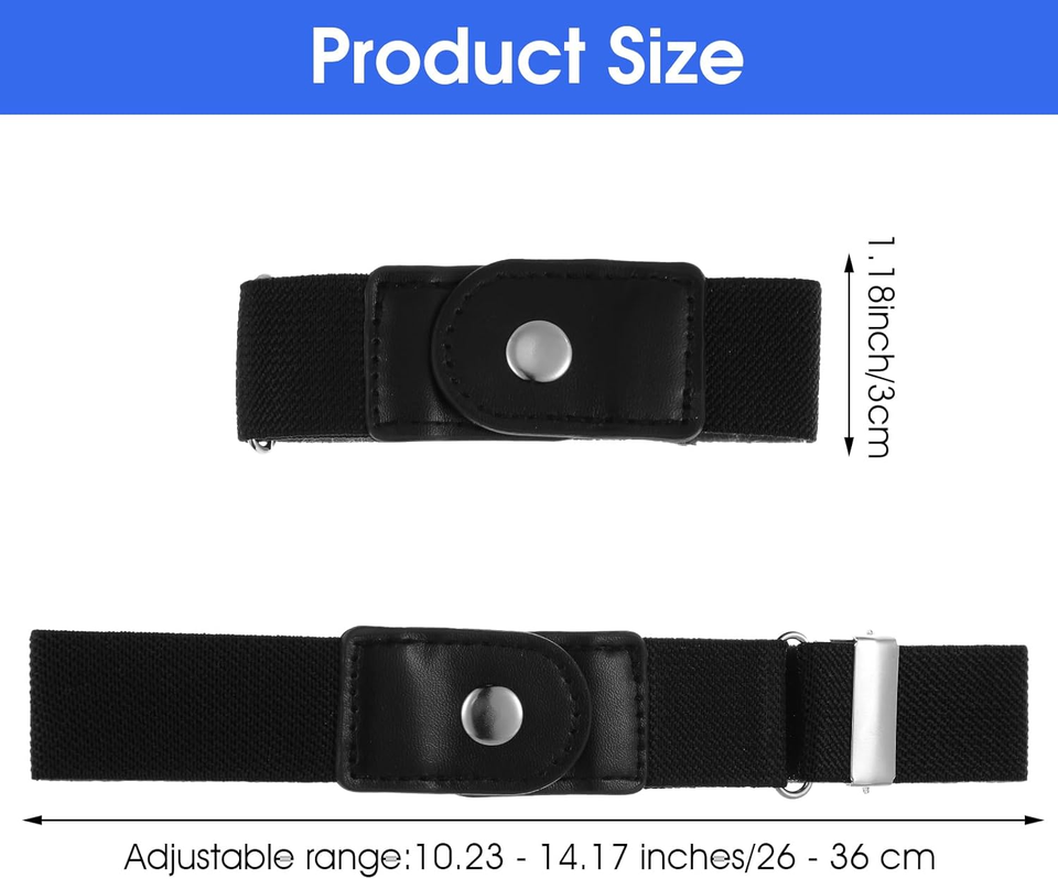 2 Pcs Men Side Belts No Buckle Elastic Belt without Stretch... | eBay