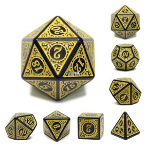 Magic Flame - Yellow RPG Dice Set - Foam Brain | eBay