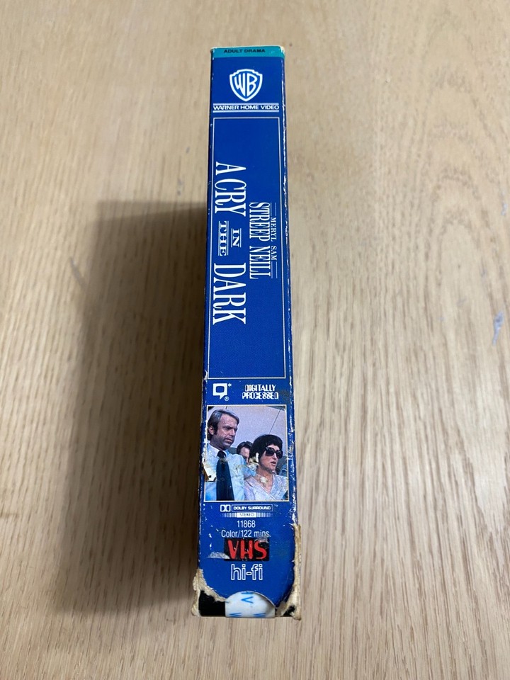 A Cry in the Dark VHS Tape Meryl Streep Sam Neill Warner Bros WB Drama ...