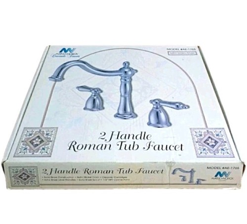 Matco-Norca 2 Handle Roman Tub Faucet Satin Nickel Finish Solid Brass ...