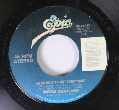 Country 45 Merle Haggard - Love Don'T Hurt Everytime / Almost Persuaded ...