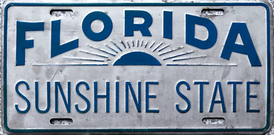 Florida Sunshine State American Booster License Licence Number Plate | eBay