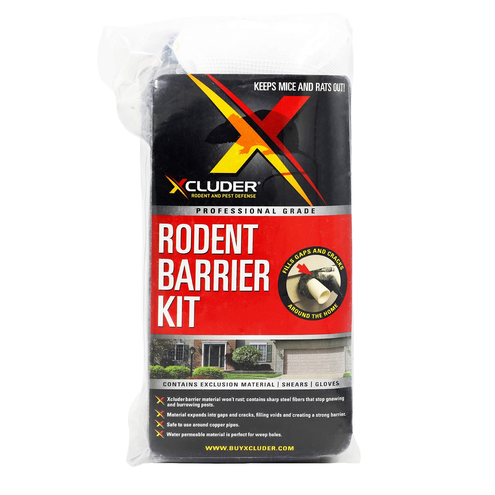 Xcluder Rodent Control Fill Fabric, Large DIY Kit, Stainless Steel Wool ...