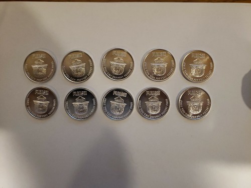 10 Smokey the Bear Aluminum Coin US Forest Service Token, Un-Circulated ...