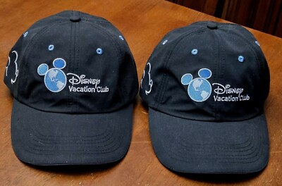 LOT OF 2 NEW GENUINE DISNEY VACATION CLUB MEMBER Hat Cap Black ...